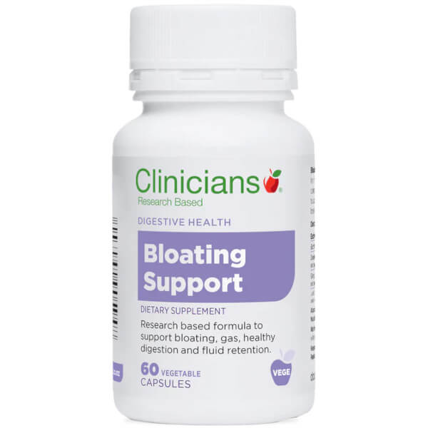 Clinicians Bloating Support 60 Caps - Supplements.co.nz
