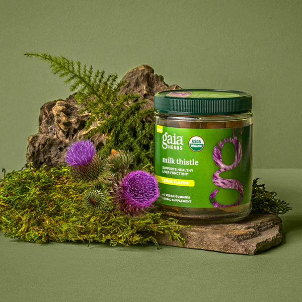 Gaia Herbs Milk Thistle Liver Support Gummies 60-Count Potent Extract ...
