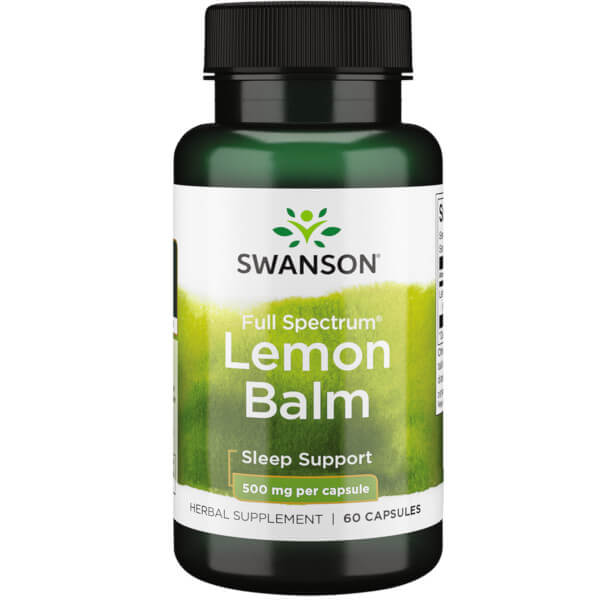 Swanson Full Spectrum Lemon Balm 500mg 60 Caps - Supplements.co.nz