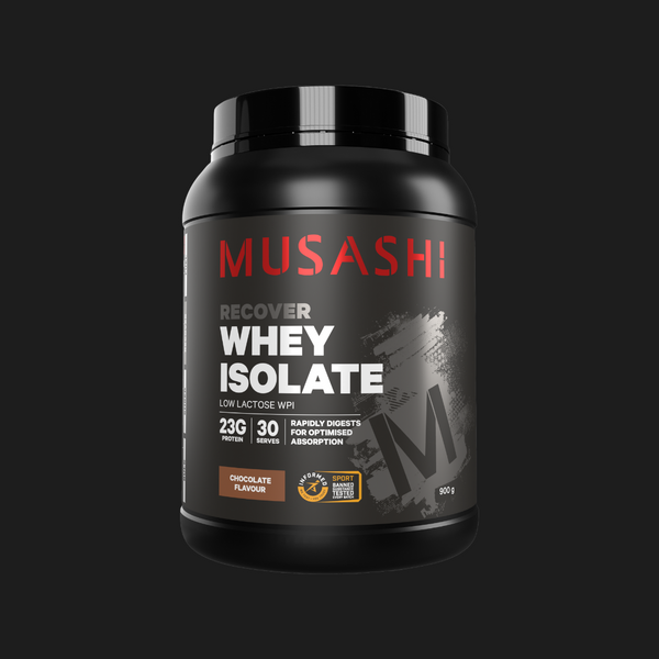 Musashi Whey Protein Isolate 900g Premium Rapid Recovery Powder ...