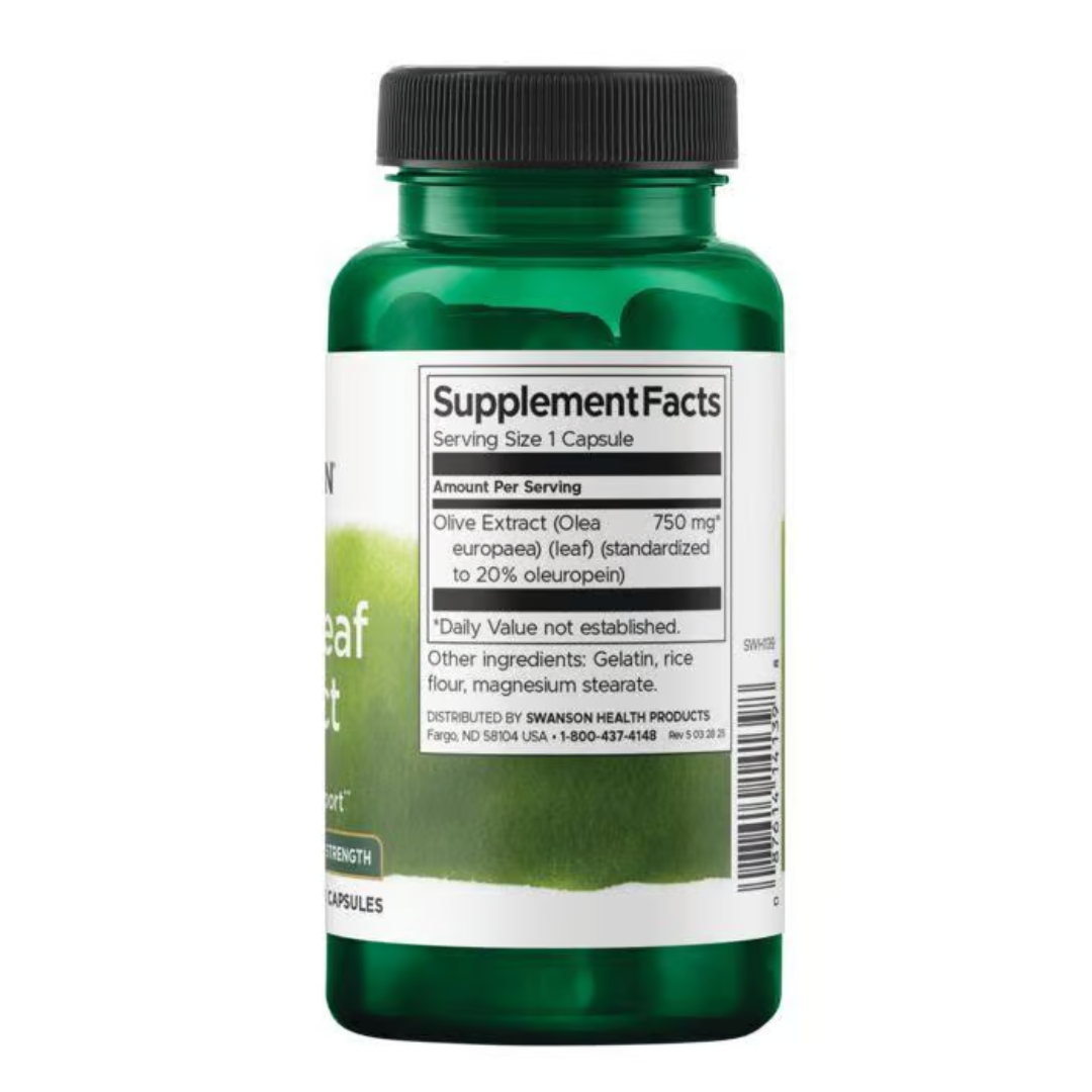 Swanson Superior Herbs Olive Leaf Extract Extra Strength 750 mg 60 Cap ...