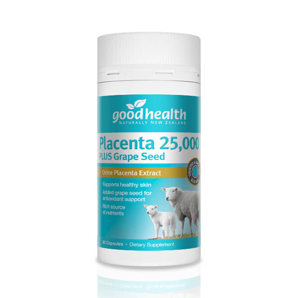 Good Health Placenta 25,000 60 Caps - Supplements.co.nz
