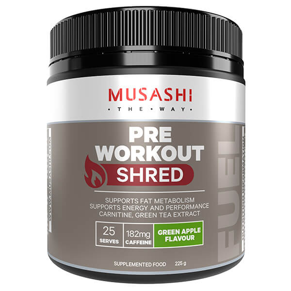 Musashi Pre-Workout Shred 225g - Supplements.co.nz