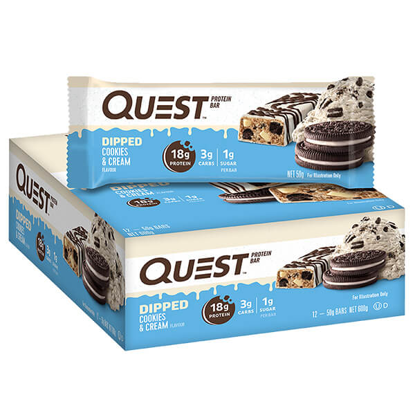 Quest Dipped Protein Bars 50g x12 - Supplements.co.nz