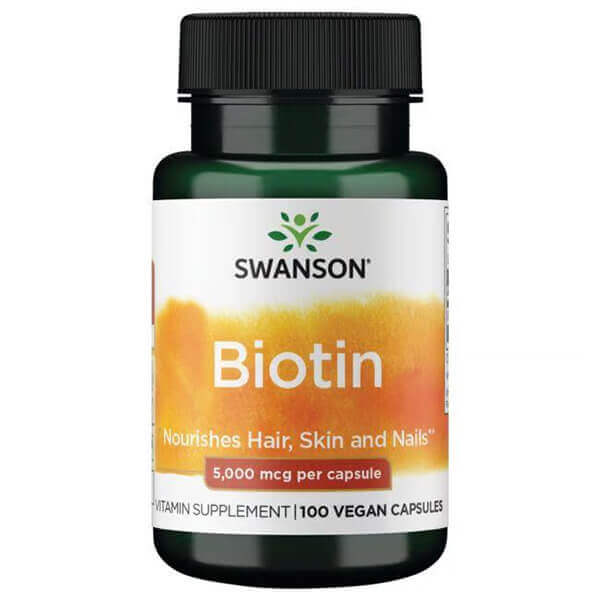 Swanson Biotin 5000mcg 100 Caps - Supplements.co.nz