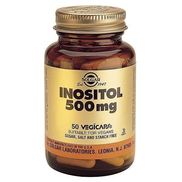 Solgar Inositol 500mg 50 Vegetable Capsules - Supplements.co.nz