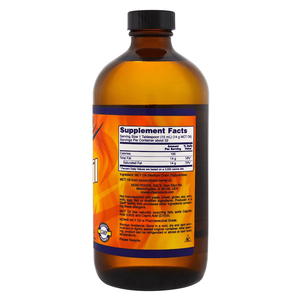 Now Sports Liquid MCT Oil 473ml - Supplements.co.nz