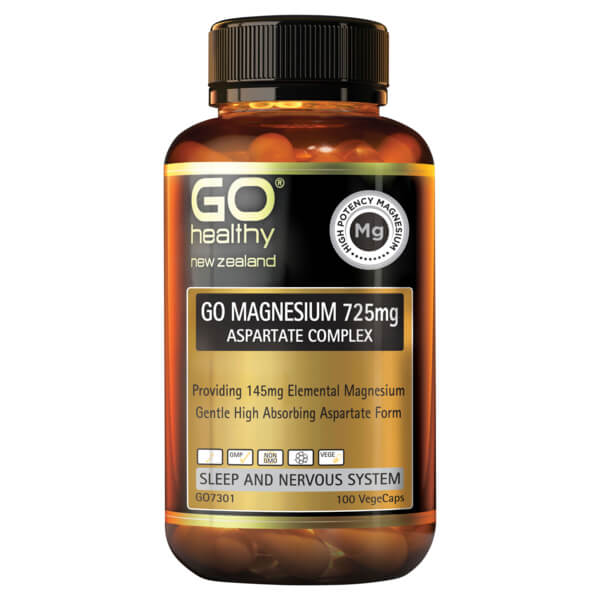 Go Healthy Go Magnesium 725mg Aspartate Complex 100 Veggie Caps ...