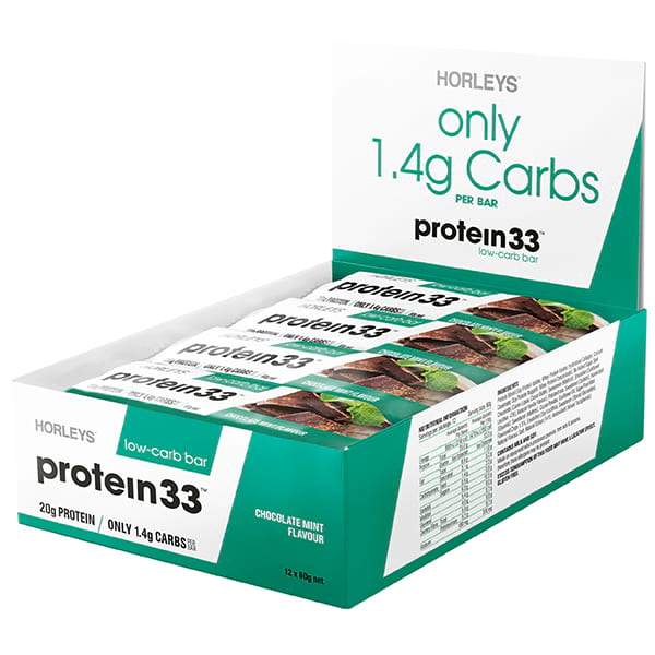Horleys Protein 33 Low-Carb Bars Box of 12 - Supplements.co.nz