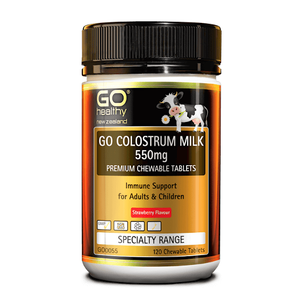 Go Healthy Go Colostrum Milk 550mg 120 Chewables - Supplements.co.nz