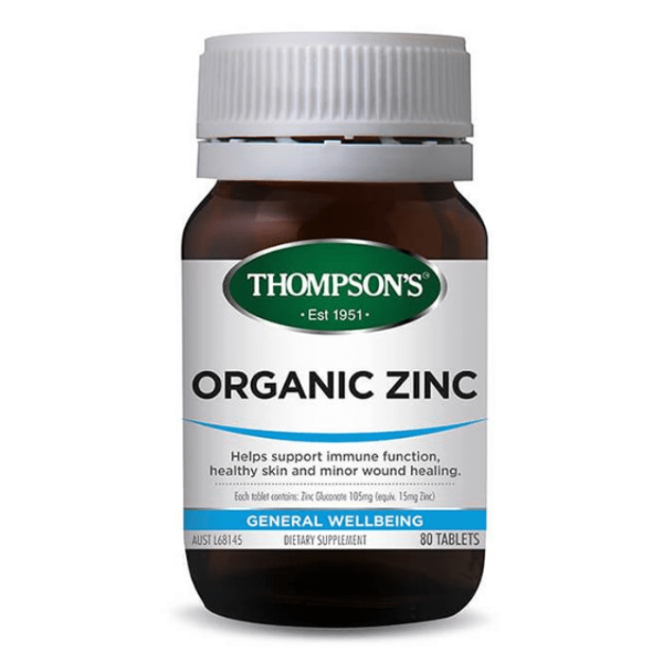 Thompson's Organic Zinc 80 Tabs - Supplements.co.nz